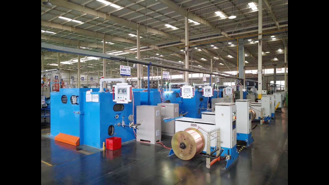 Multi wire payoff with 630 double twisting buncher, offline annealing ...