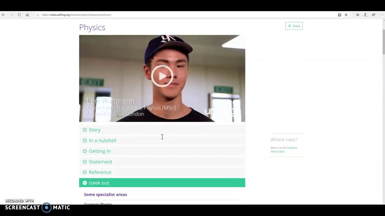 Using Unifrog to help independent study - YouTube