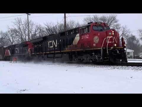 1/20/25 CN Train 399 in 8 degree 🥶 cold! - YouTube