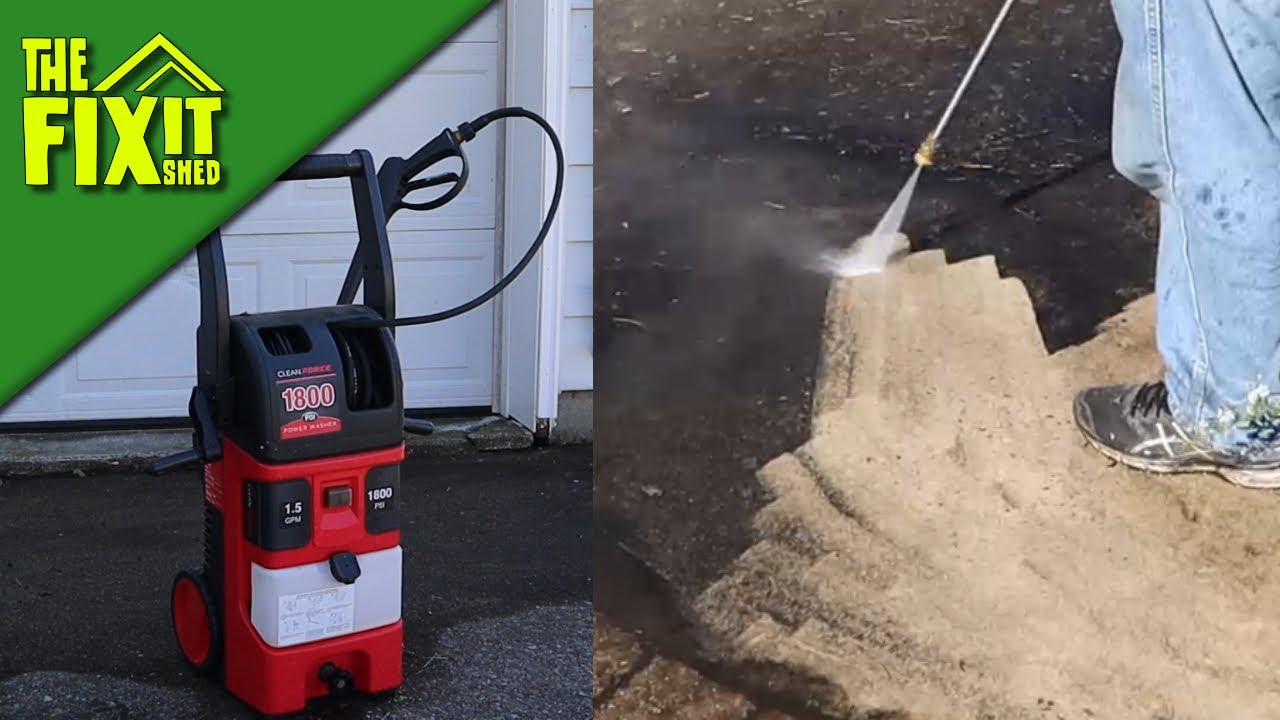 Testing out the CleanForce 1800 Pressure Washer | The Fixit Shed - YouTube