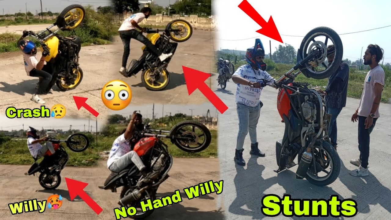 Crazy Stunts🥵🥵|| Willy crash😥|| No Hand Rolle Willy 🥵|| Sunday enjoy😍 ...