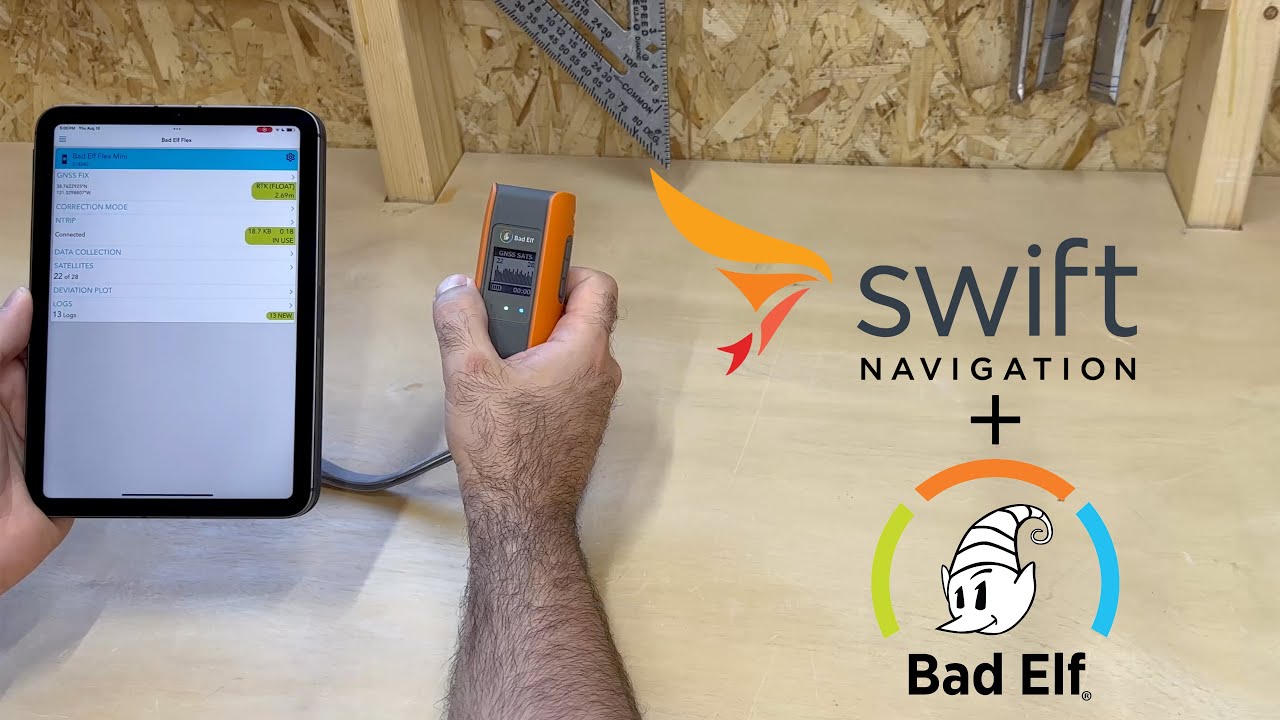 How to set up the Bad Elf Flex Mini with RTK Corrections from Swift Navigation - YouTube