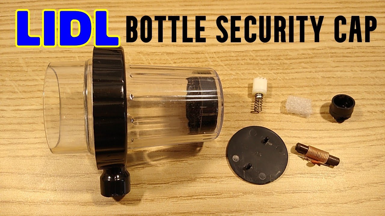Inside a LIDL bottle security device - YouTube