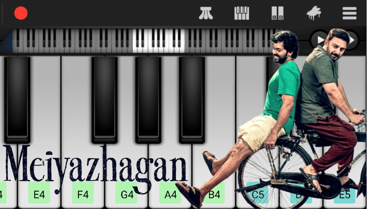 MEIYAZHAGAN- THE CYCLE BGM | EASY PIANO TUTORIAL| GOVIND VASANTHA ...