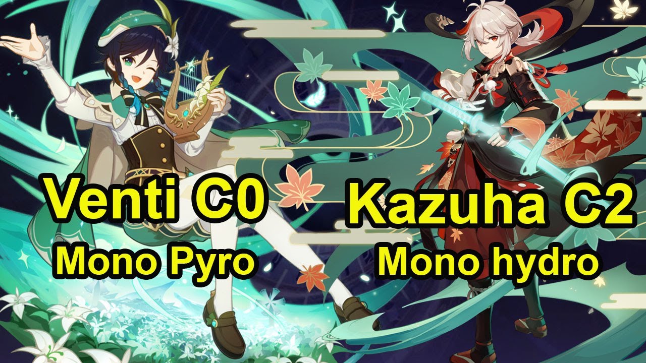 Lyney C0 Mono Pyro & Yelan C0 Mono Hydro Abyss 4 1 Floor 12 Genshin ...