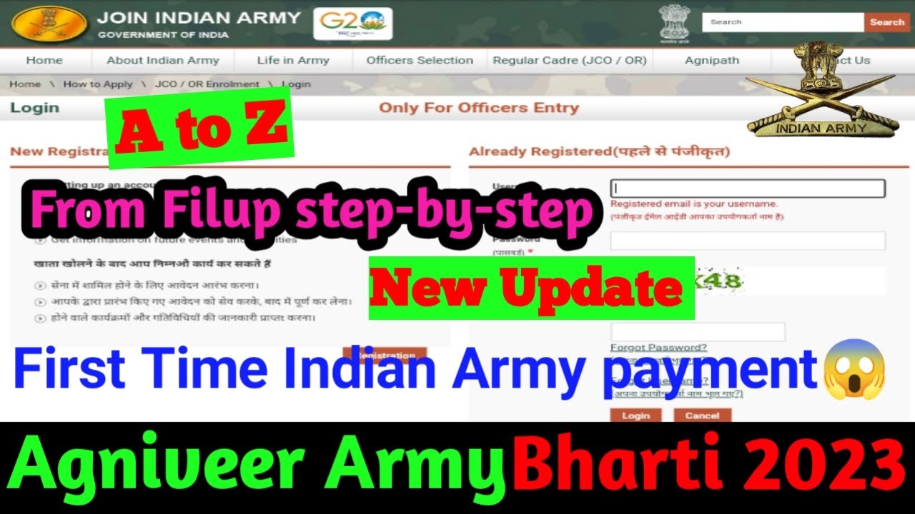 How to Apply Step-By-Step Agniveer Army Bharti 2023-24||Agniveer Army ...