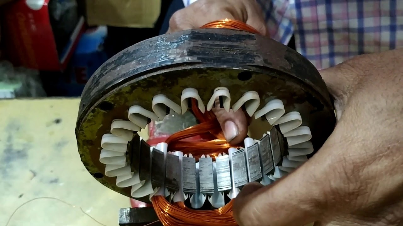 Cooler ki motor winding ,24 slot cooler motor ki winding Karne ka Aasan ...