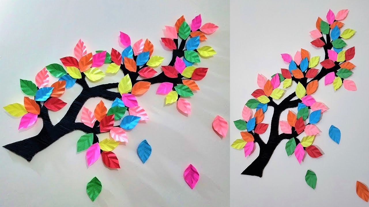 DIY Tree Branch Wall Decor | Beautiful Wall Decoration Ideas | Origami ...