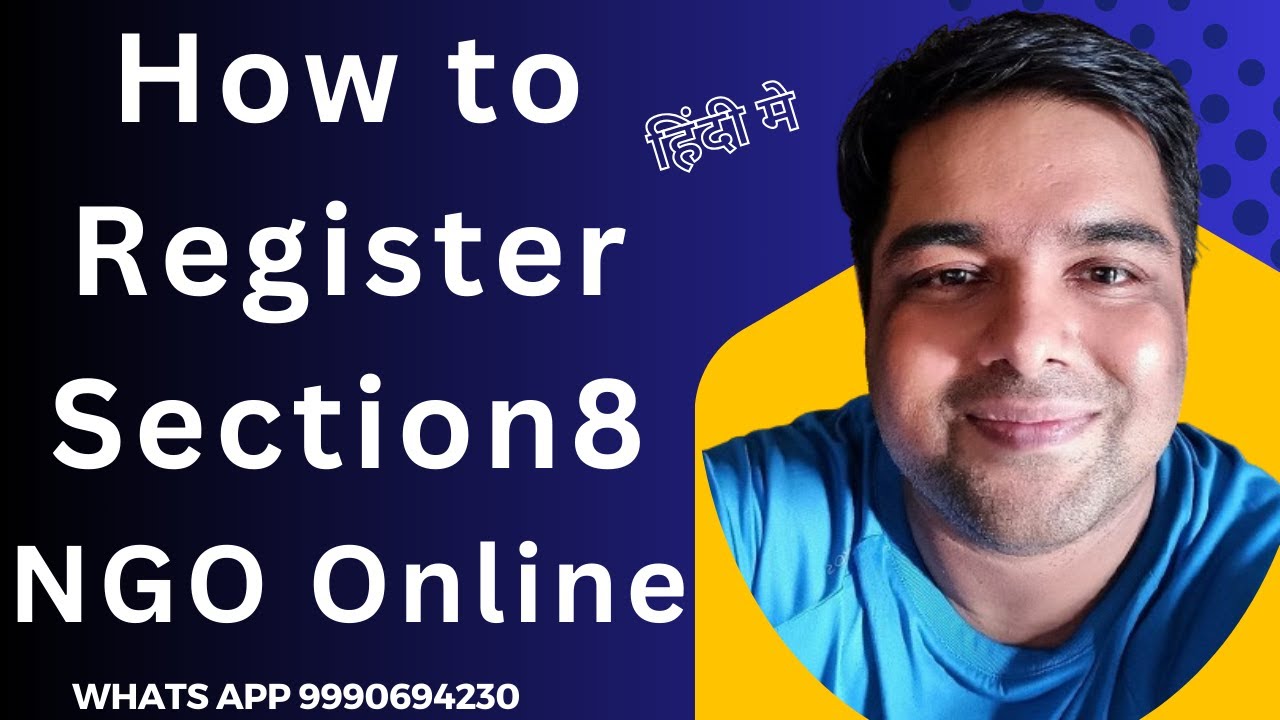 How to Register NGO section 8 online - YouTube