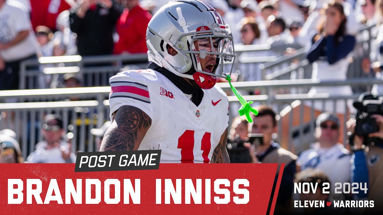 Brandon Inniss talks about his touchdown catch, Ohio State's 20-13 win ...
