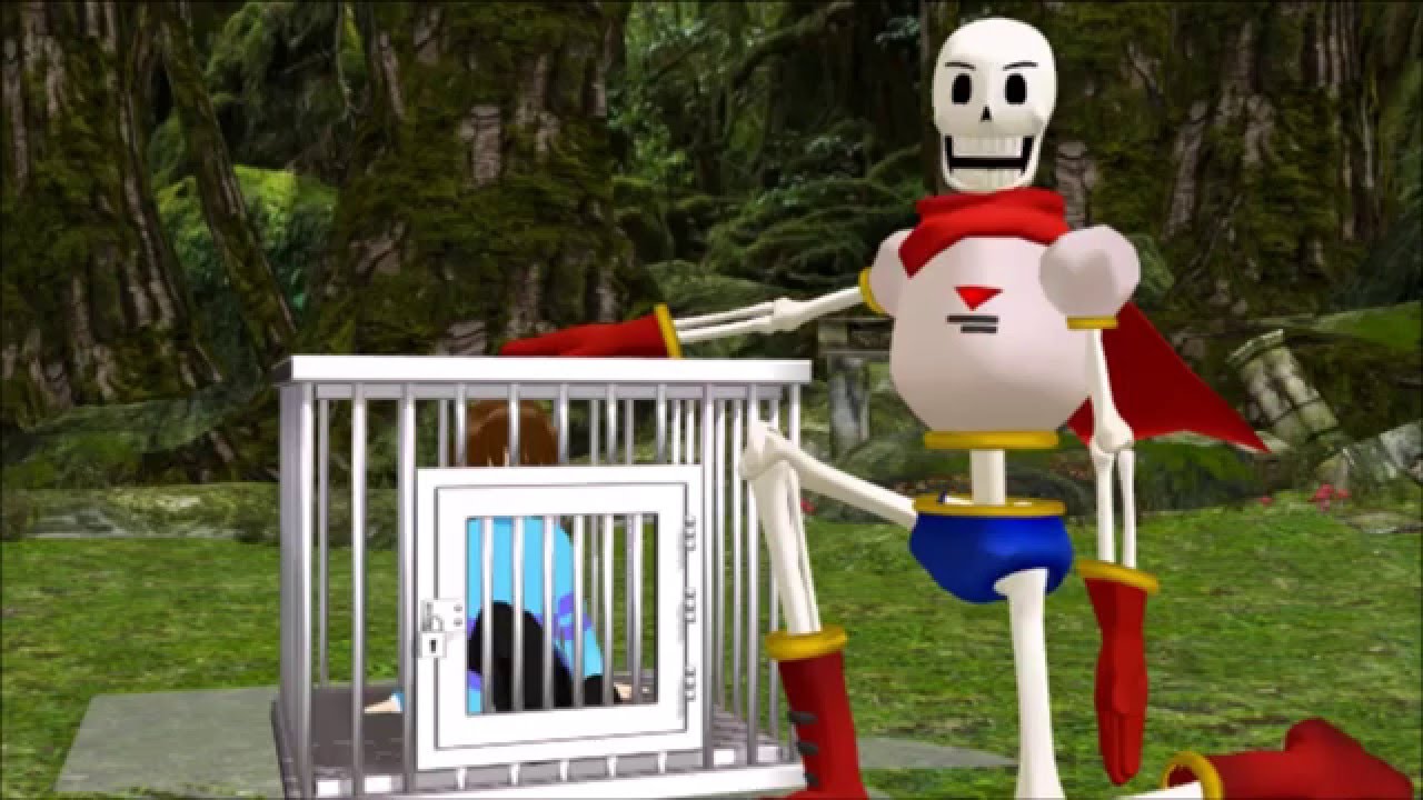 MMD x Undertale - Papyrus's human cage fail - YouTube