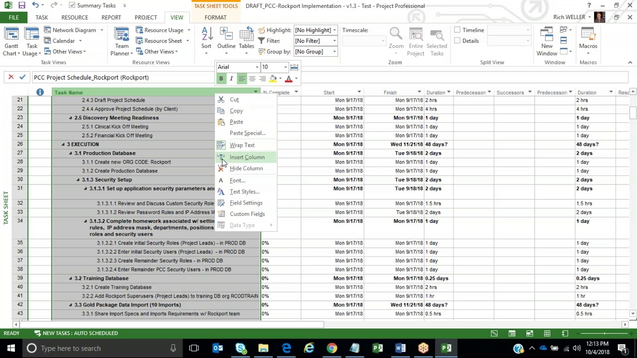 How To Set All Tasks One Row High In Microsoft Project YouTube How To Set All Tasks One Row High In Microsoft Project YouTube