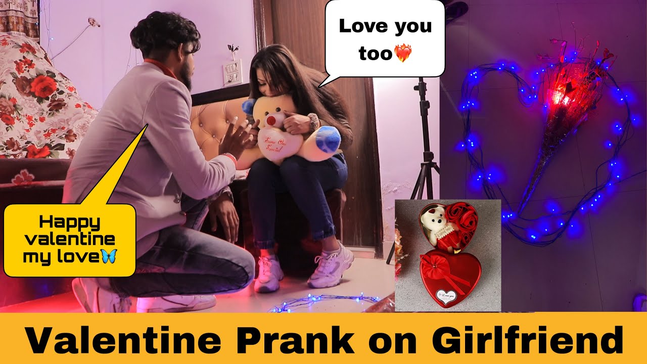 Prank On Girlfriend || Valentine Prank || Gone Emotional || Cute ...