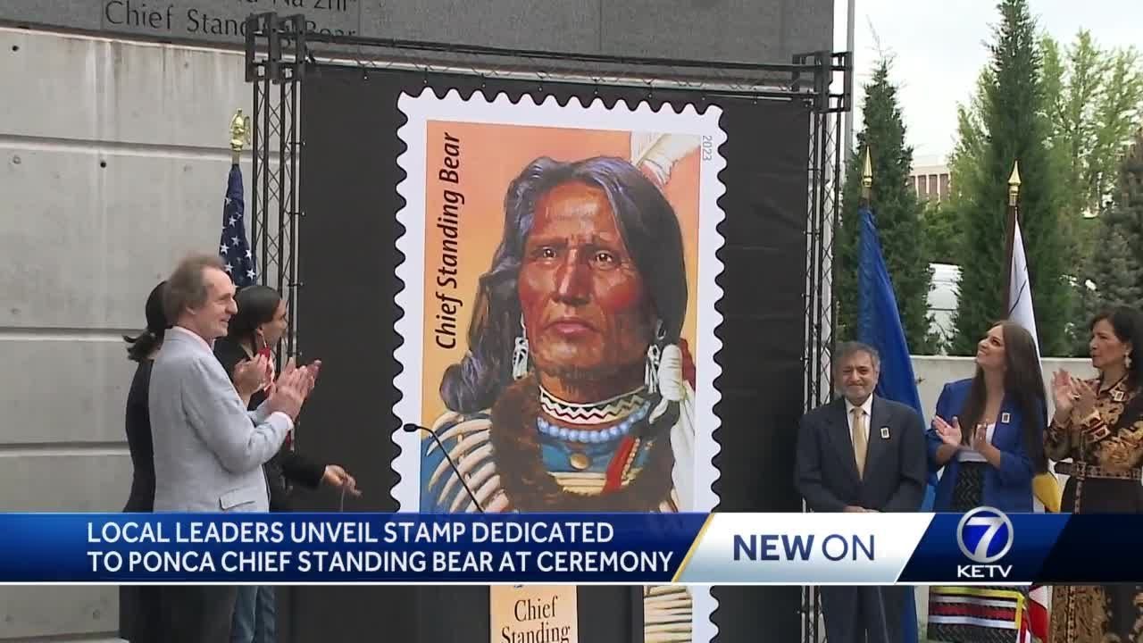 Chief Standing Bear postal stamp unveiled - YouTube