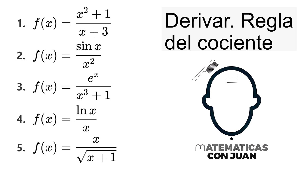 REGLA DEL COCIENTE. Cálculo de derivadas. - YouTube