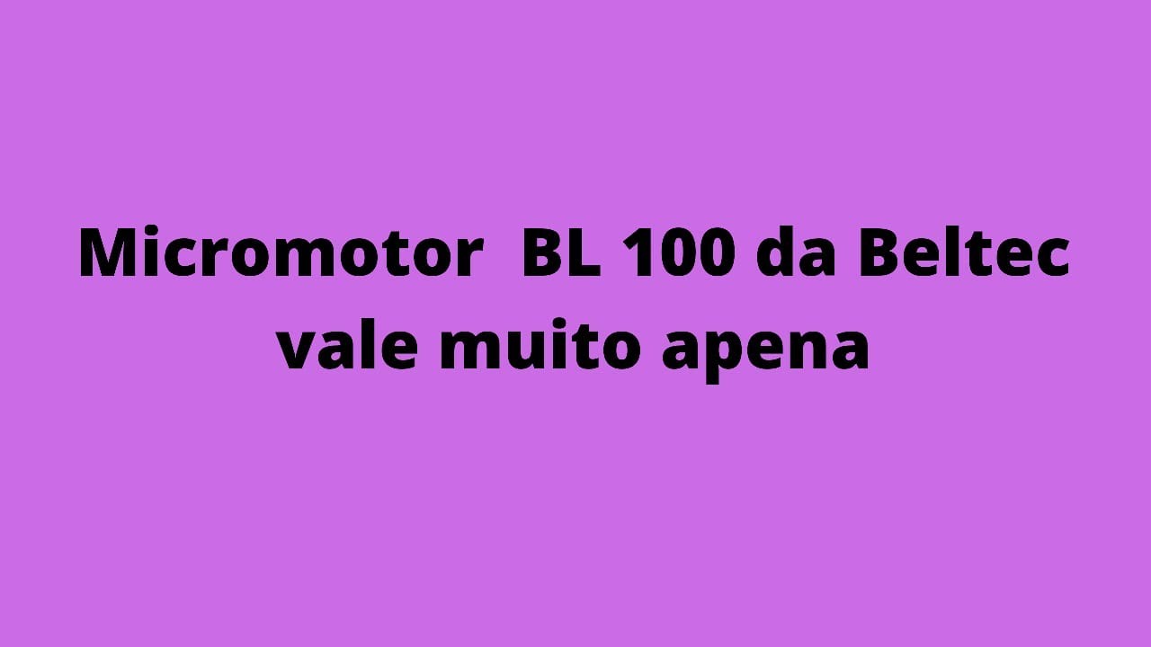 Micro Motor Bl100 Da Beltec - YouTube
