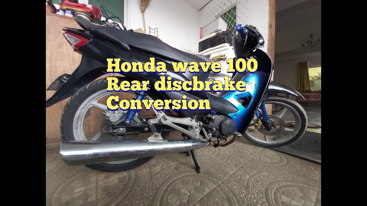 Honda Wave 100 rear discbrake conversion - YouTube
