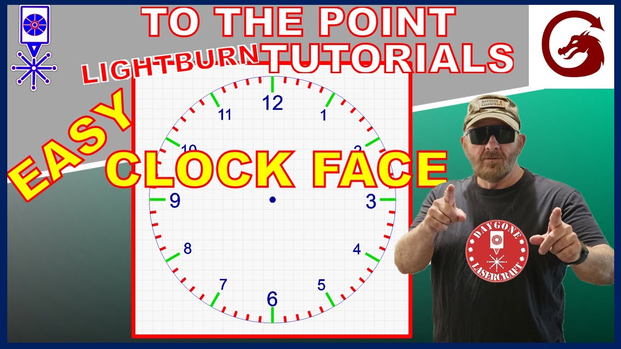 How to Make a Clock Face in Lightburn - YouTube