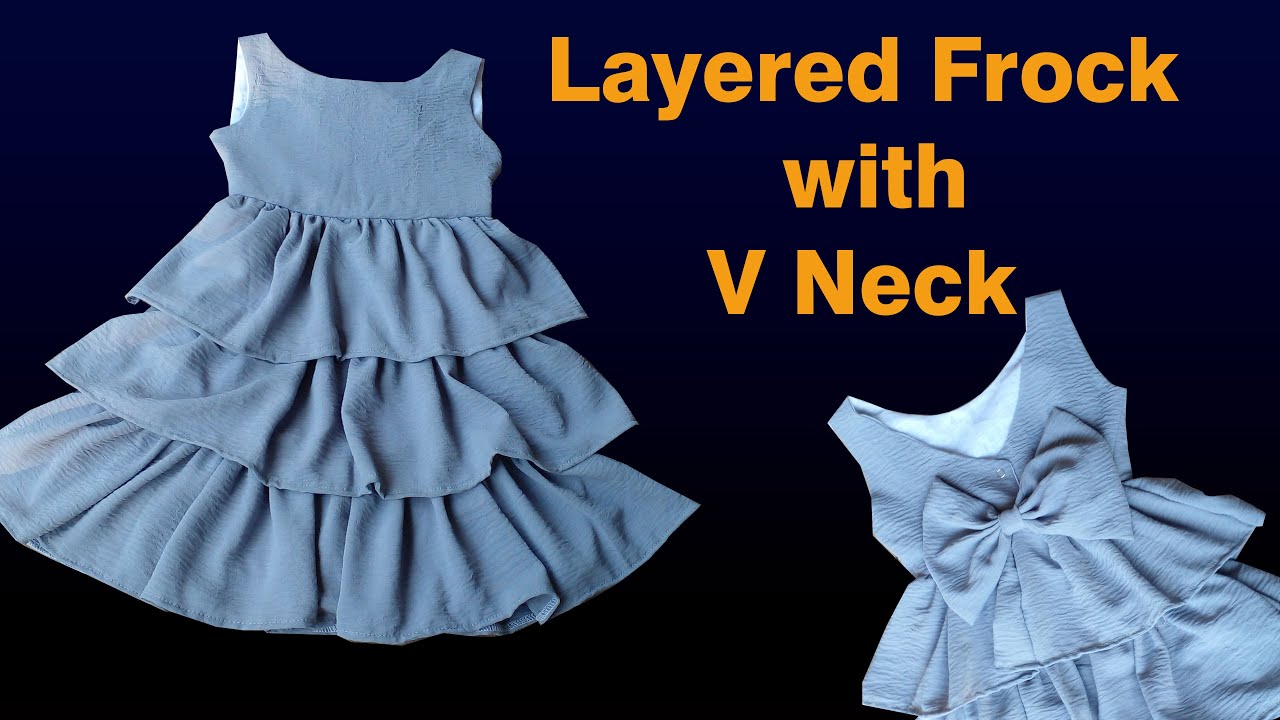 💙 Sew simple and beautiful Summer Dress || How to Cut and Sew 3 Layer ...