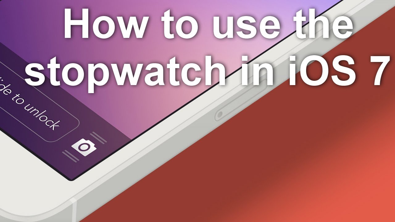 How to use the stopwatch in iOS 7 - YouTube