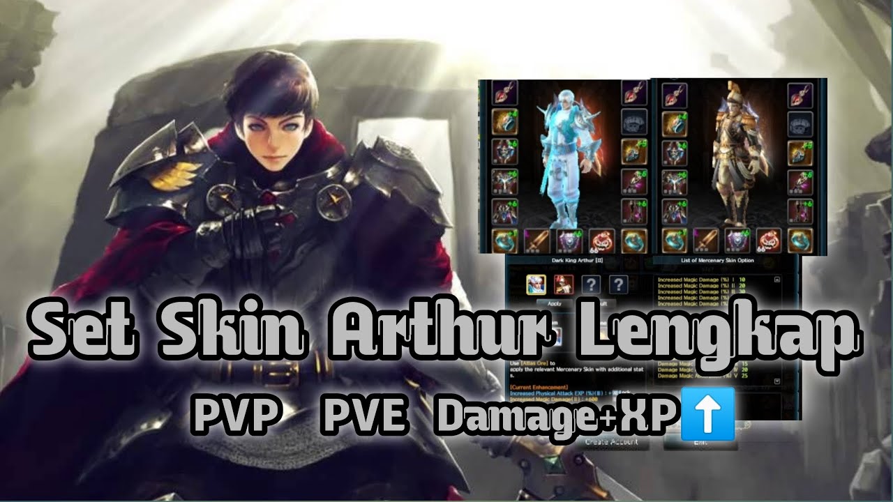 Atlantica online | Cara set skin Arthur untuk [PVP PVE MAGIC DAMAGE+XP⬆ ...