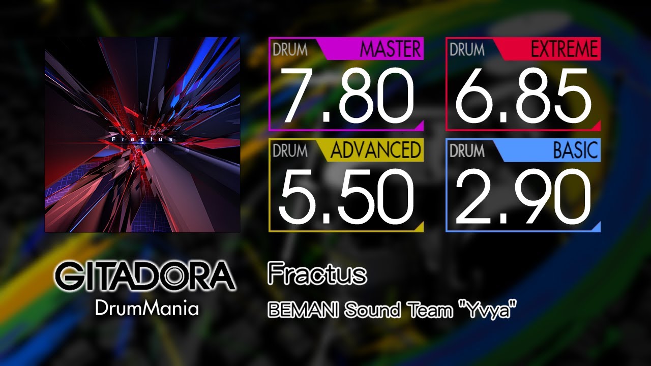 【GITADORA】 Fractus (MASTER ~ BASIC) Drum - YouTube