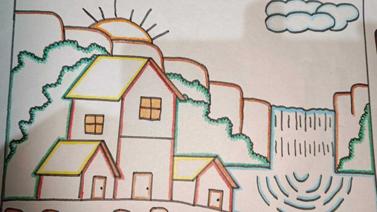 How to draw morning view#very easy#by Drawing Master# support me# - YouTube