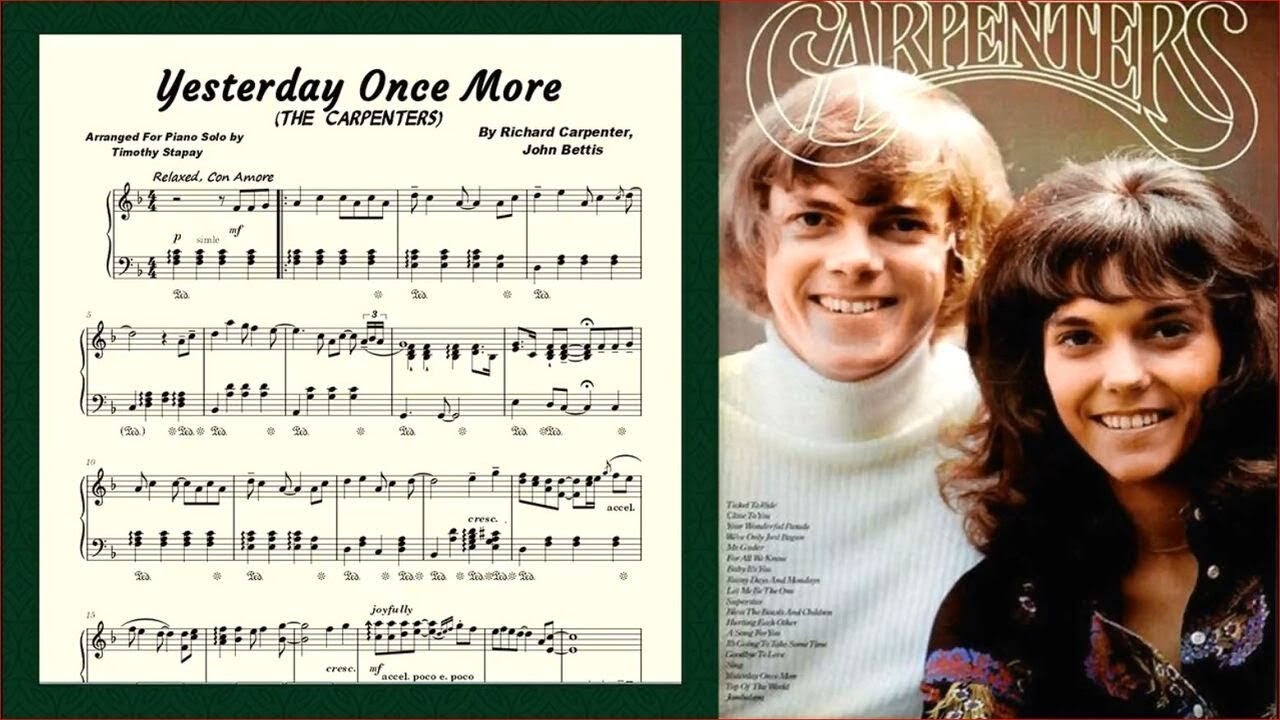The Carpenters - Yesterday Once More || Lyrics Video - YouTube