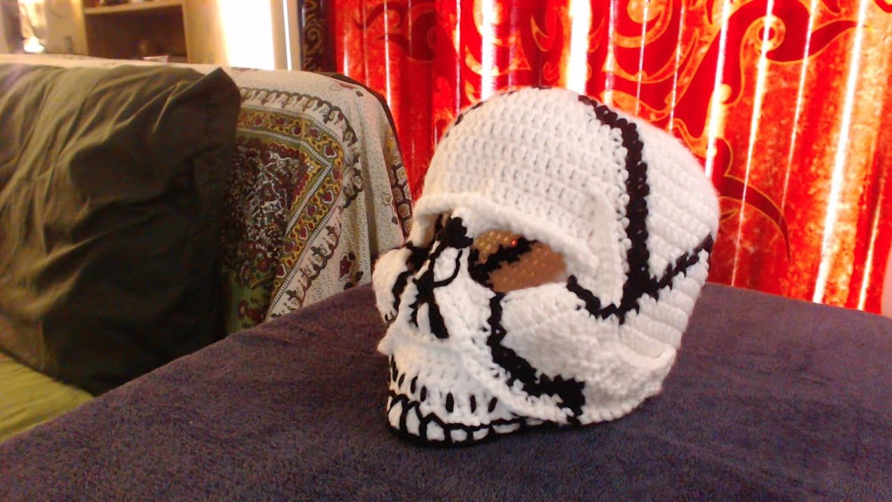 How to Crochet a Skull Mask Part 1 - YouTube