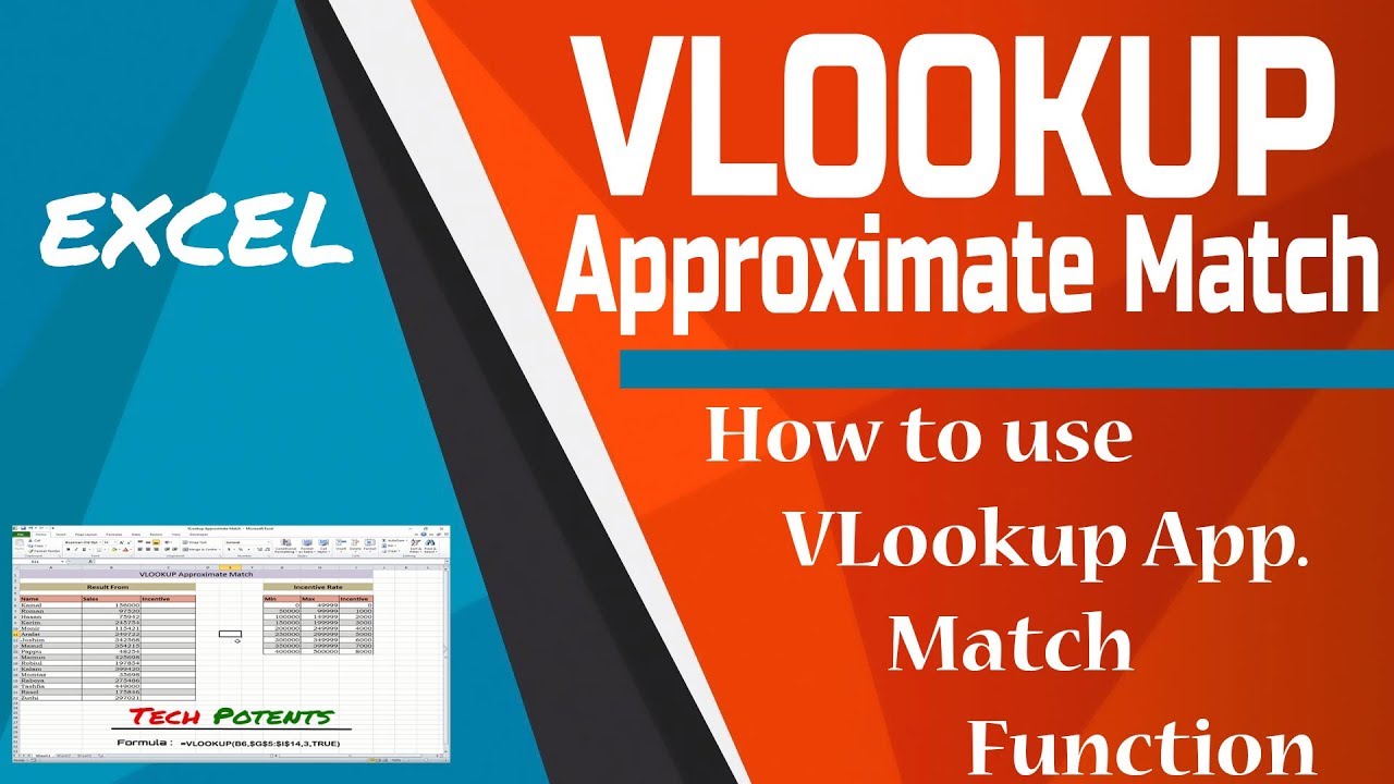 VLookup Approximate Match in Excel | MS Excel Bangla Tutorial - YouTube