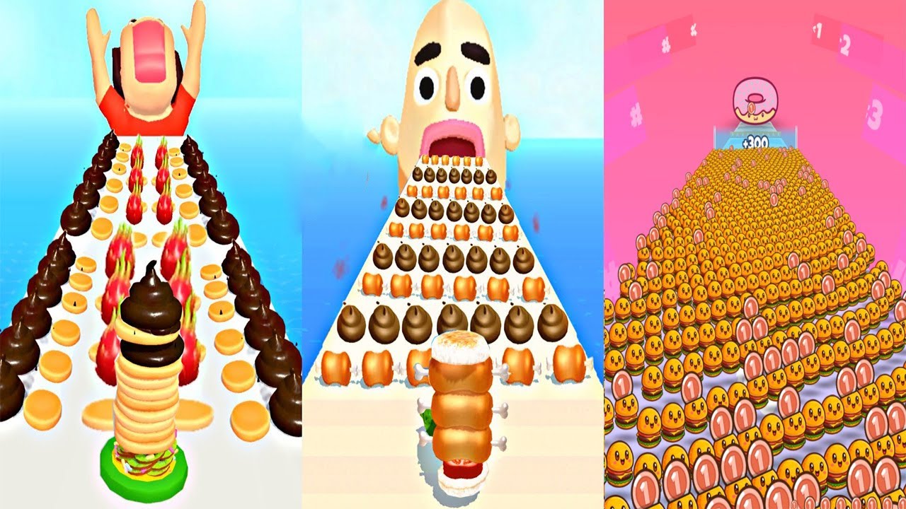 Sandwich Runner VS Pancake Run VS Food Run - All Levels Gameplay ...