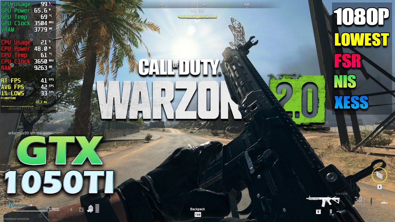 Call of Duty Warzone 2.0 | GTX 1050Ti | Low Graphics Settings - Native ...
