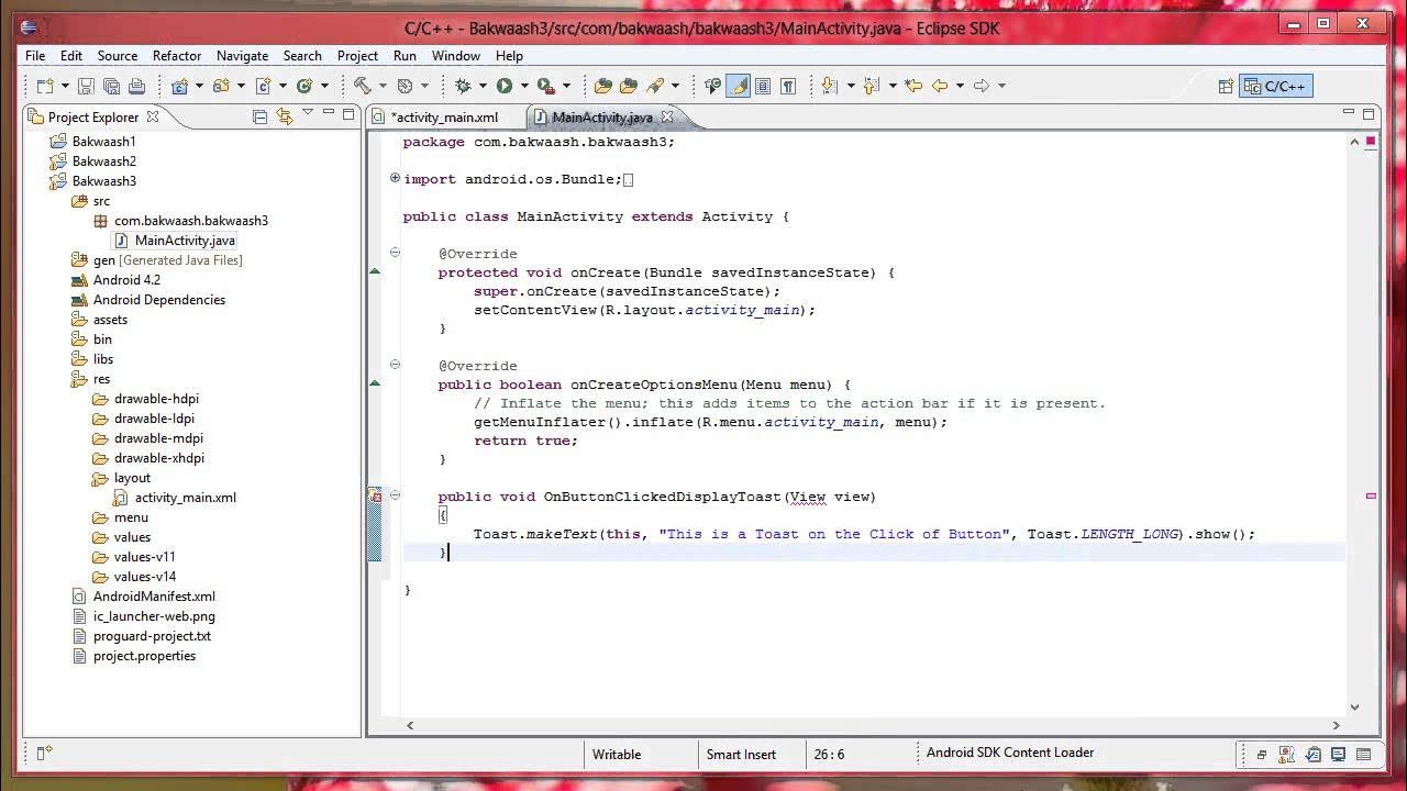 Android Tutorial Displays How to Handle Button Click Event - YouTube