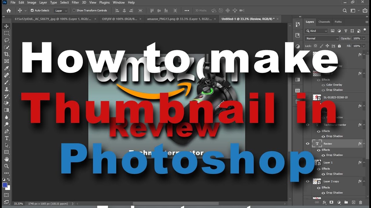 [ how to make thumbnail in Photoshop ] - YouTube