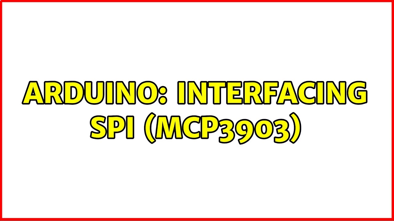 Arduino: Interfacing SPI (MCP3903) - YouTube