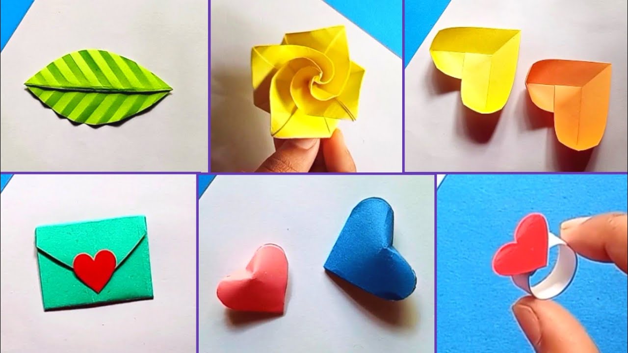 18 Easy Paper Craft Ideas / Paper Craft Ideas / School Craft Ideas ...