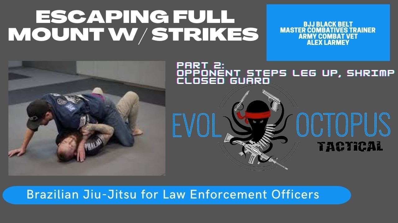 Defensive Tactics Technique: Escape the Full Mount, Opponent Steps up ...