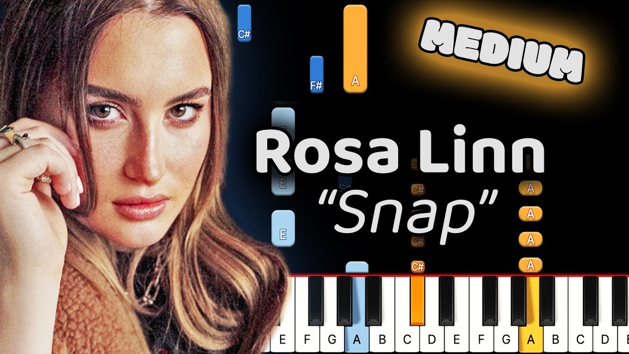 Rosa Linn Snap Piano Tutorial! (Medium) - YouTube
