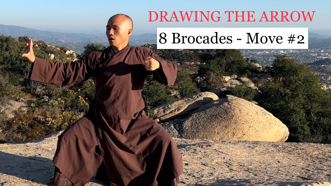 5-Minute Qigong: DRAWING THE ARROW | Shaolin Qigong Baduanjin - Move#2 ...
