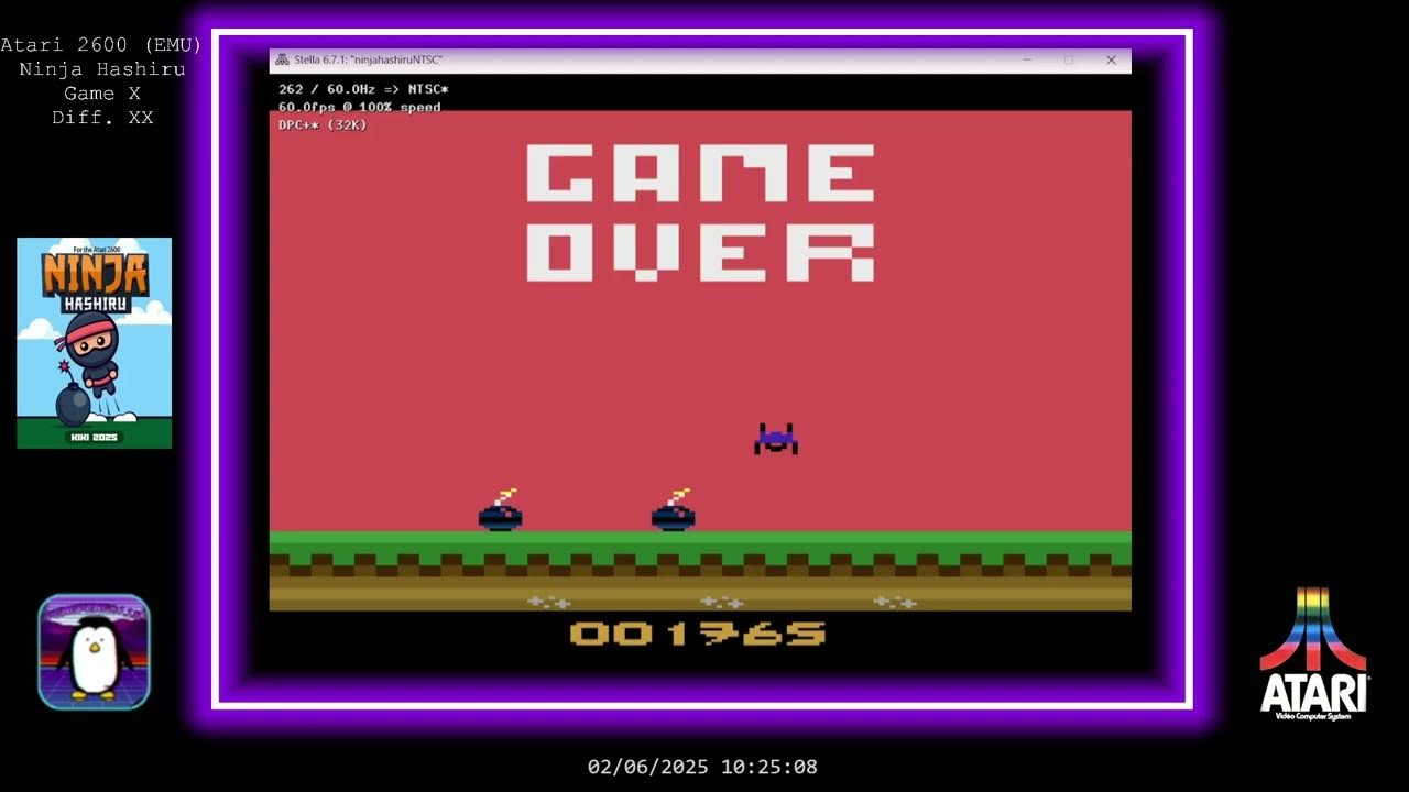 [Atari 2600 EMU]🕹️ | Homebrew | Ninja Hashiru | High Score Competition 3,210 - YouTube