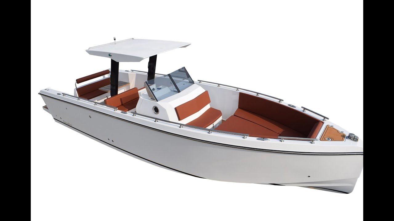 28ft fiberglass Leisure boat - YouTube