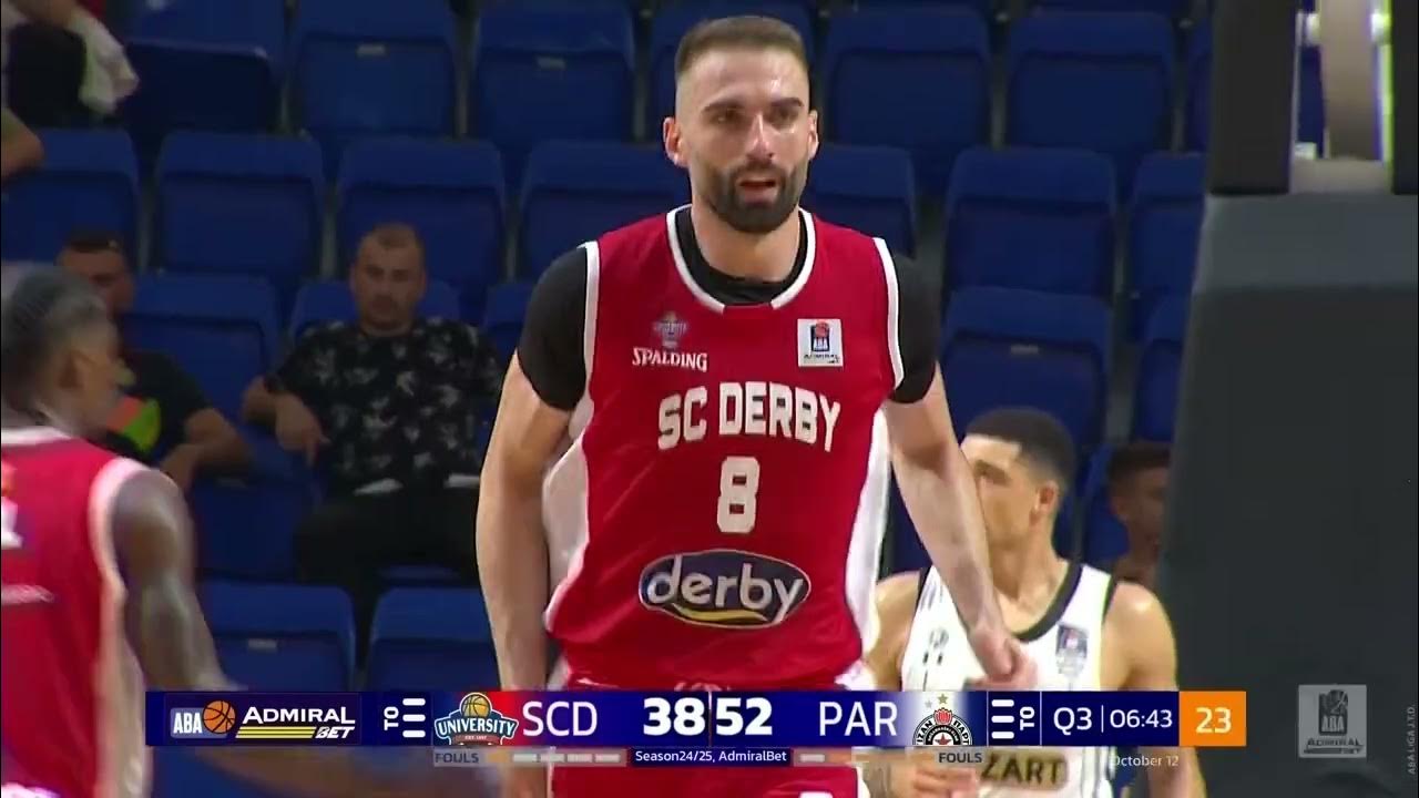 AdmiralBet ABA League 2024/25 highlights, Round 4: SC Derby - Partizan Mozzart Bet (9.10.2024 ...