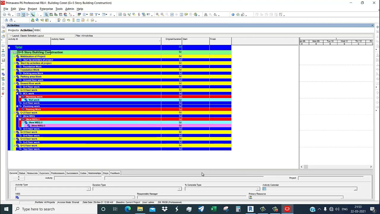 Primavera p6 Tutorial | Project EPS - YouTube