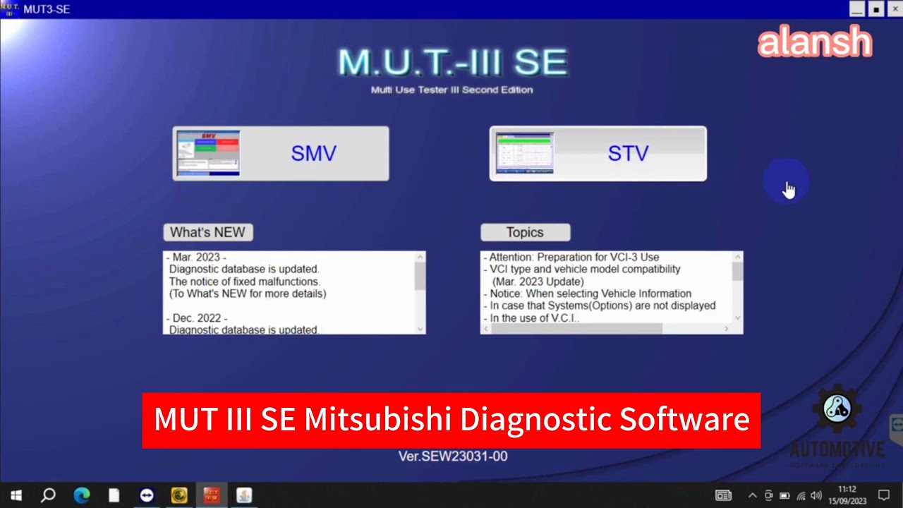 v2023.06 MUT III SE Mitsubishi MUT-3 VCI Diagnosis obd2 adapter Support ...