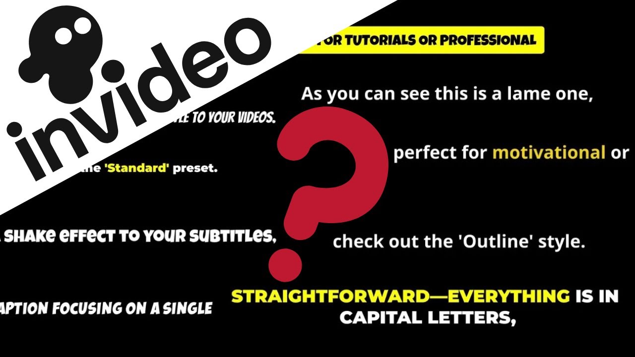 InVideo AI: Which Subtitle Style is Perfect for Your Videos? - YouTube