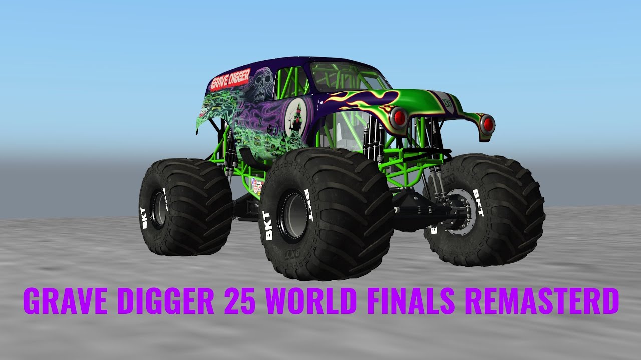 Rigs Of Rods Monster Jam - Breakable Grave Digger 25 Remasterd - YouTube
