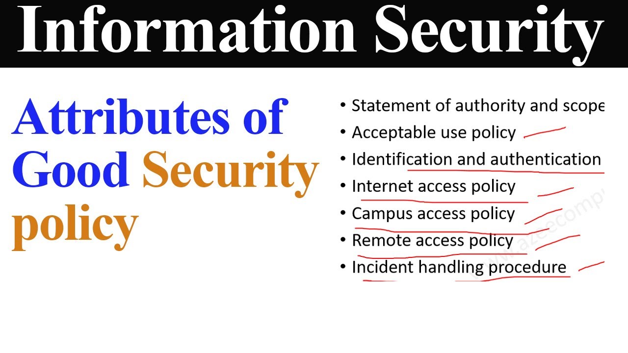 Good Security Policy || Attributes of Good Security Policy - YouTube