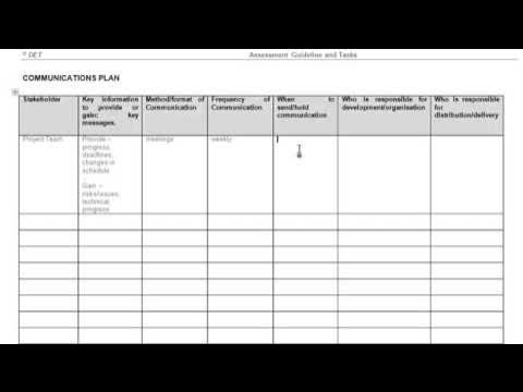 Simple Communications Plan Template - YouTube
