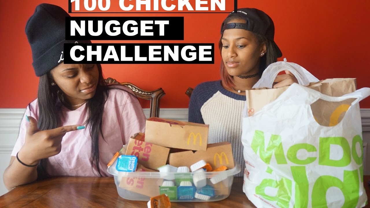 100 CHICKEN NUGGET CHALLENGE IN 10 MINUTES | ANGEL JEFFERSON - YouTube