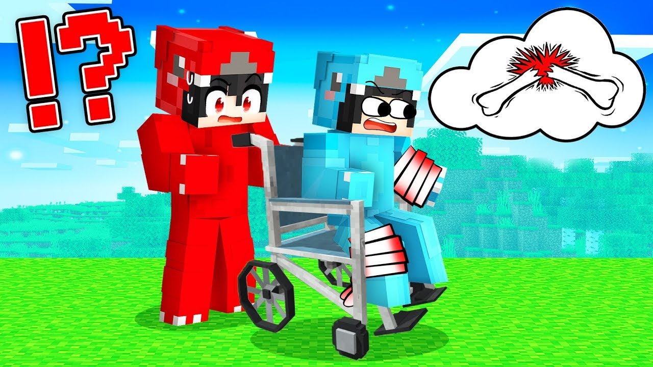 OMZ Broke LEG and ROXY Helps Him in Minecraft! - Parody Story(Roxy and ...